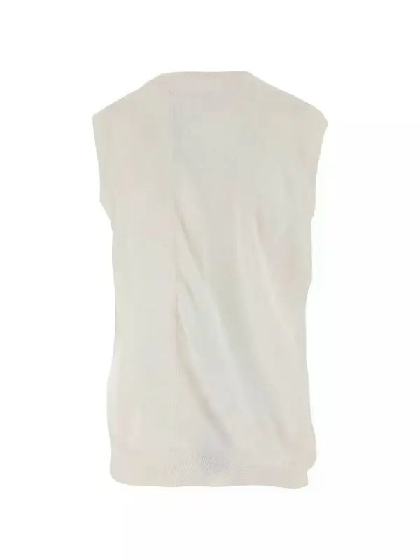 NICCOLO PASQUALETTI Sleeveless V-neck Knit Jacket