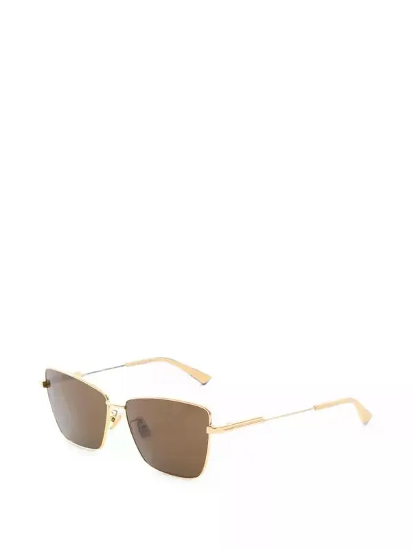 Bottega Veneta 2010s Butterfly-frame Sunglasses - Gold