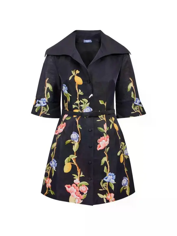 LEO LIN Genevieve Mini Dress With Floral Print