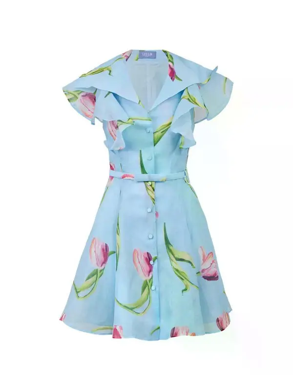 LEO LIN Isla Floral-print Mini Dress