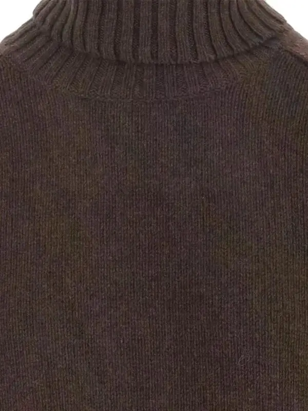 Bruno Manetti Roll Neck Ribbed Trim Sweater