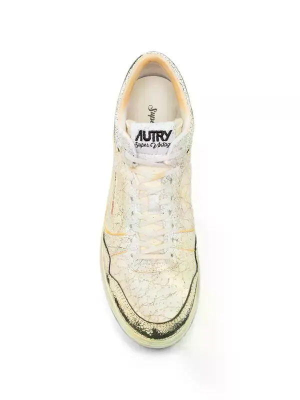 AUTRY Cracked Effect Leather Sneakers