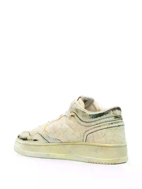 AUTRY Cracked Effect Leather Sneakers