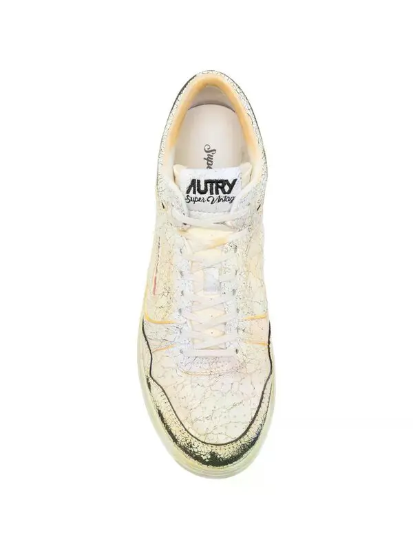 AUTRY Cracked Effect Leather Sneakers
