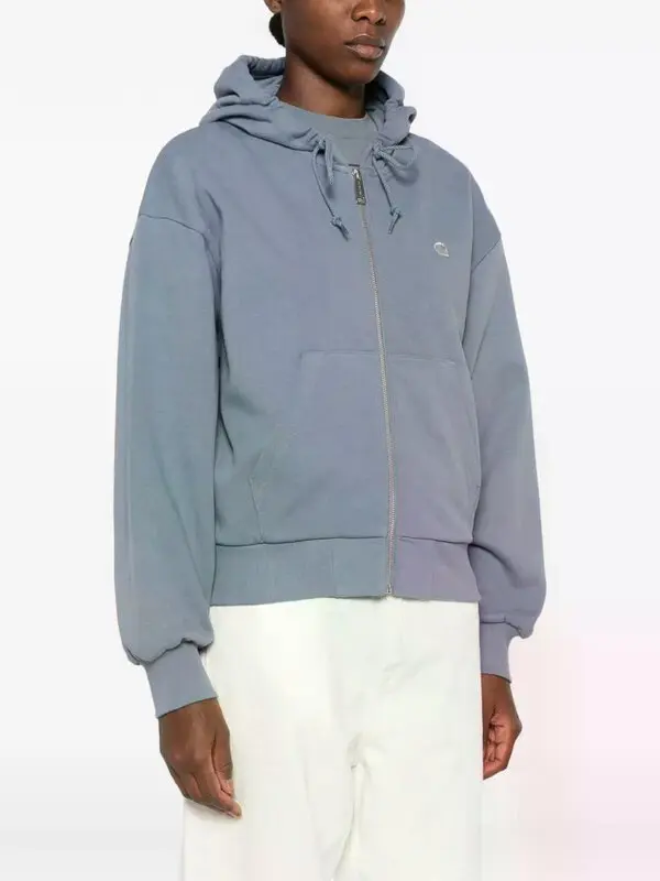 Carhartt Work In Progress Zip-fastening Hoodie With Embroidered Logo