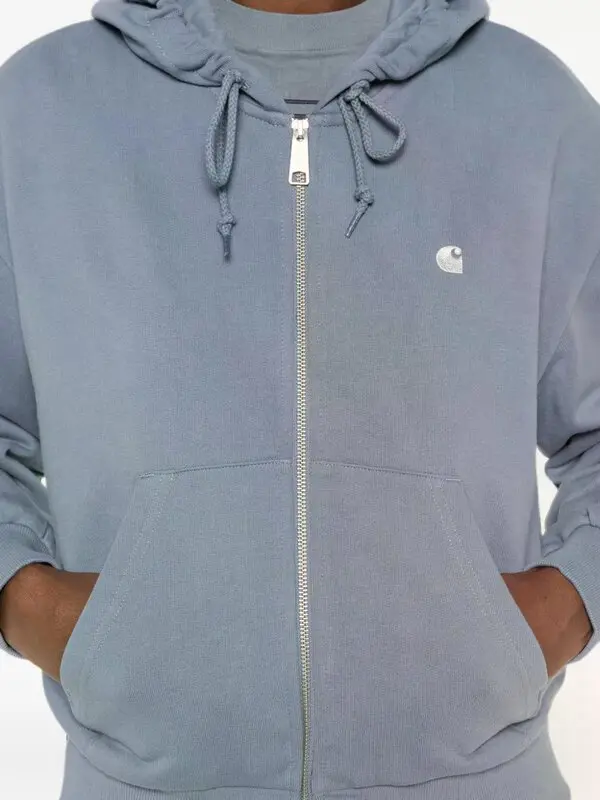 Carhartt Work In Progress Zip-fastening Hoodie With Embroidered Logo