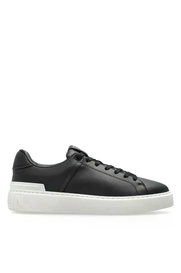 Balmain B-court Smooth Leather Trainers