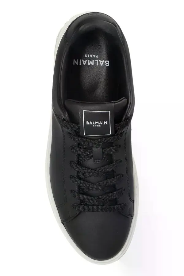 Balmain B-court Smooth Leather Trainers