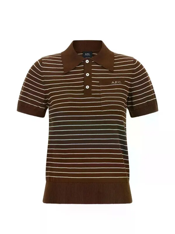 A.p.c. Aline Striped Polo Shirt