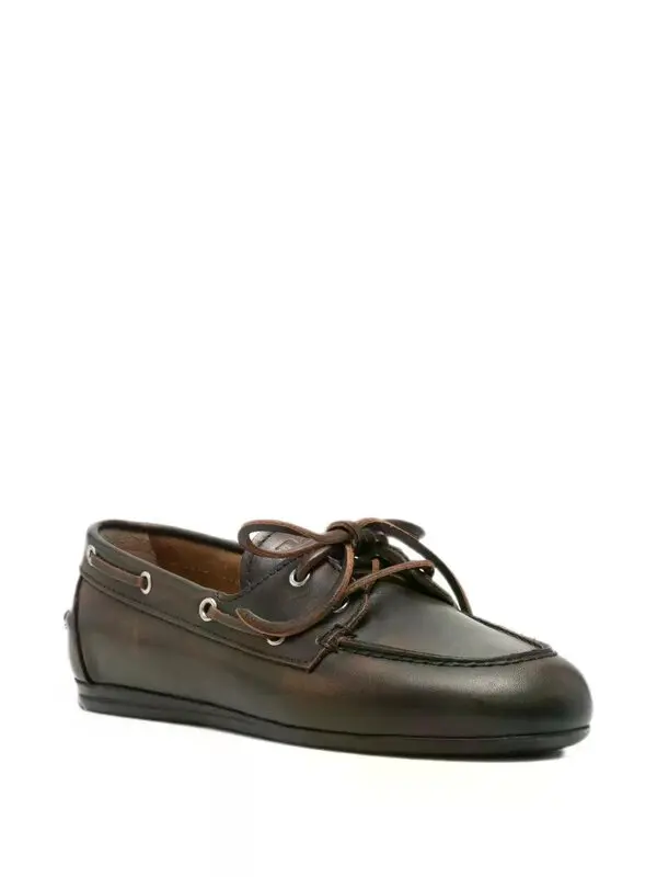 POSA Lace-up Leather Loafers