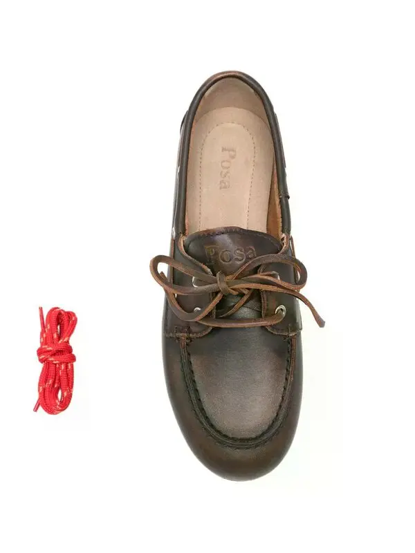 POSA Lace-up Leather Loafers