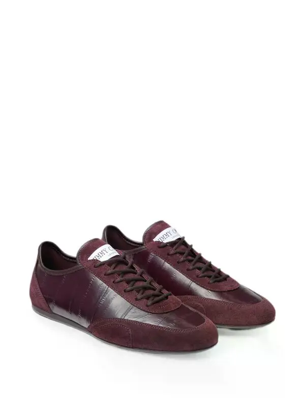JIMMY CHOO Sunny Low Top Trainers With Eel Print - Red