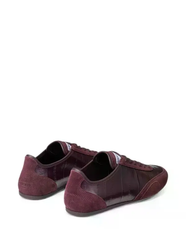 JIMMY CHOO Sunny Low Top Trainers With Eel Print - Red