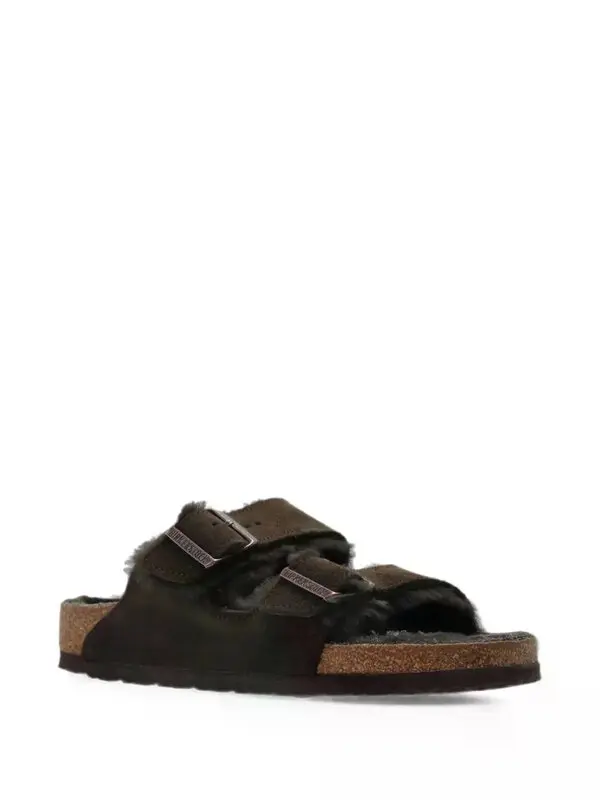 BIRKENSTOCK Arizona Shearling Sandals - Brown