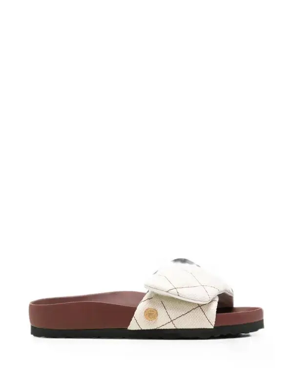 BIRKENSTOCK Quilted Canvas Sandals - Neutrals