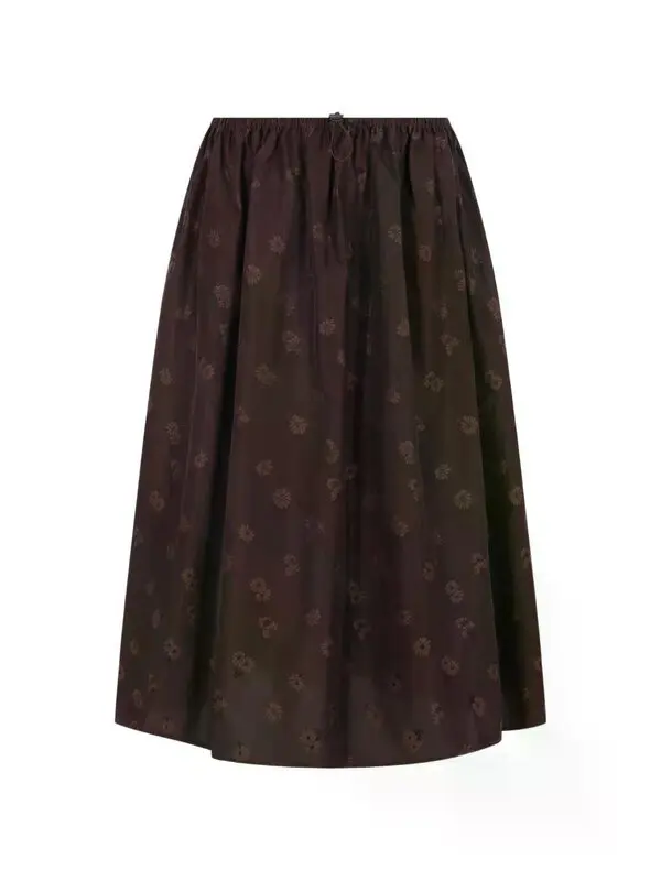Cecilie Bahnsen Floral Jacquard Drawstring Skirt