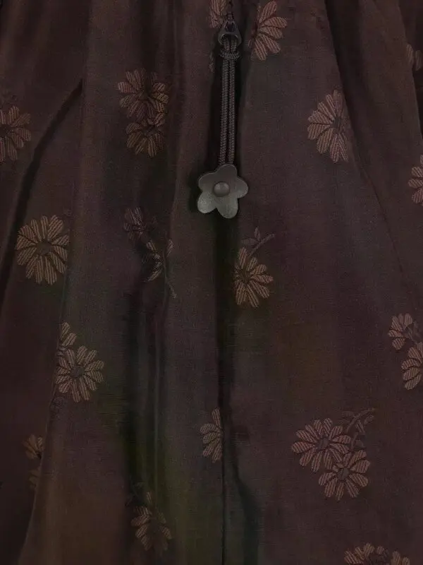Cecilie Bahnsen Floral Jacquard Drawstring Skirt
