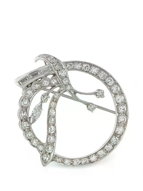 LB EXCLUSIVE 18k White Gold Diamond Brooch - Silver