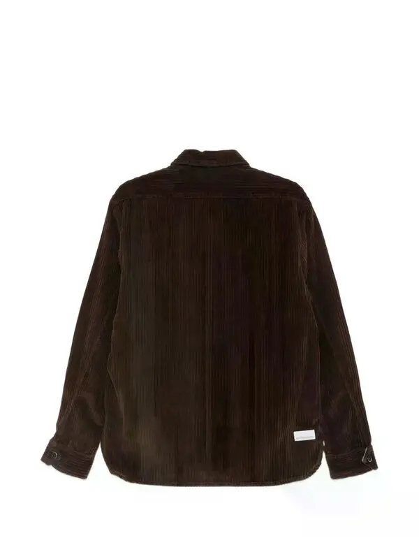 NINE:INTHE:MORNING Corduroy-textured Button-up Shirt - Brown
