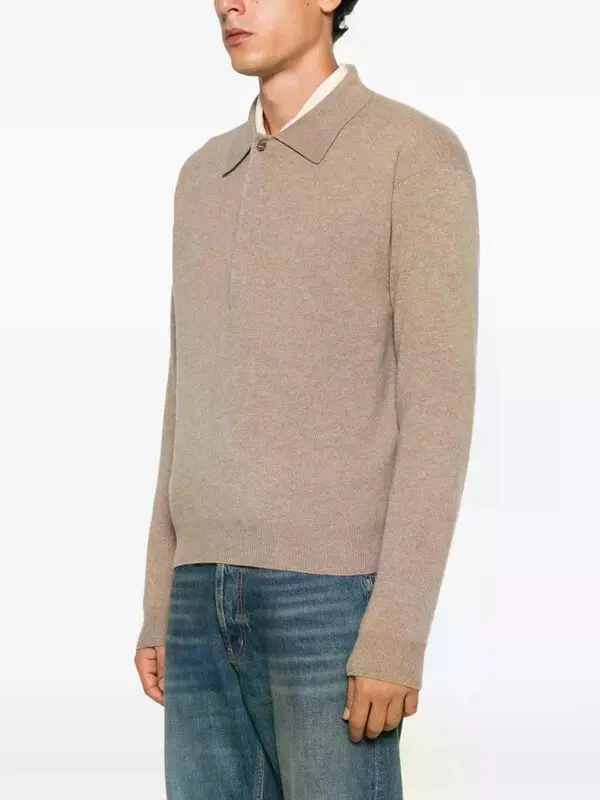 Saint Laurent Button-fastening Polo Shirt - Neutrals
