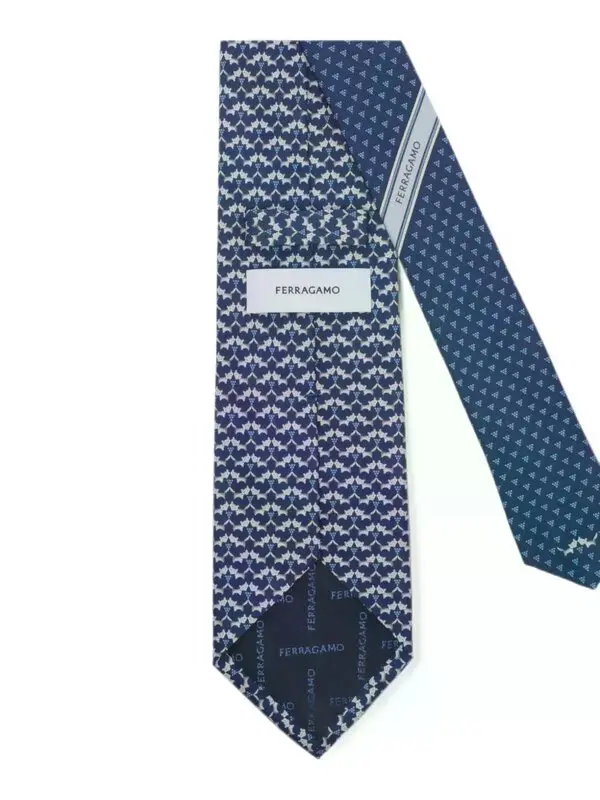 FERRAGAMO Printed Silk Neck Tie