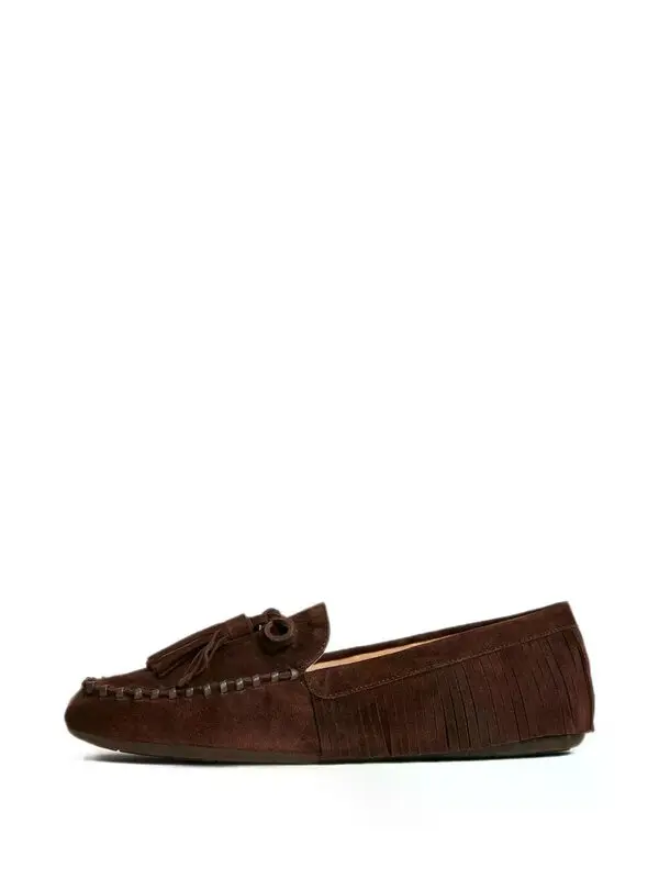 TWINSET Suede Loafers With Fringes And Tassels