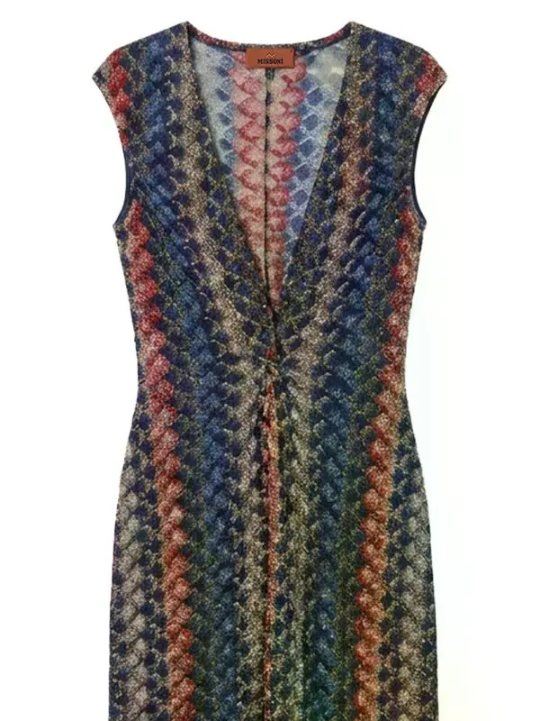 Missoni Metallic-knit Cap-sleeve Maxi Dress