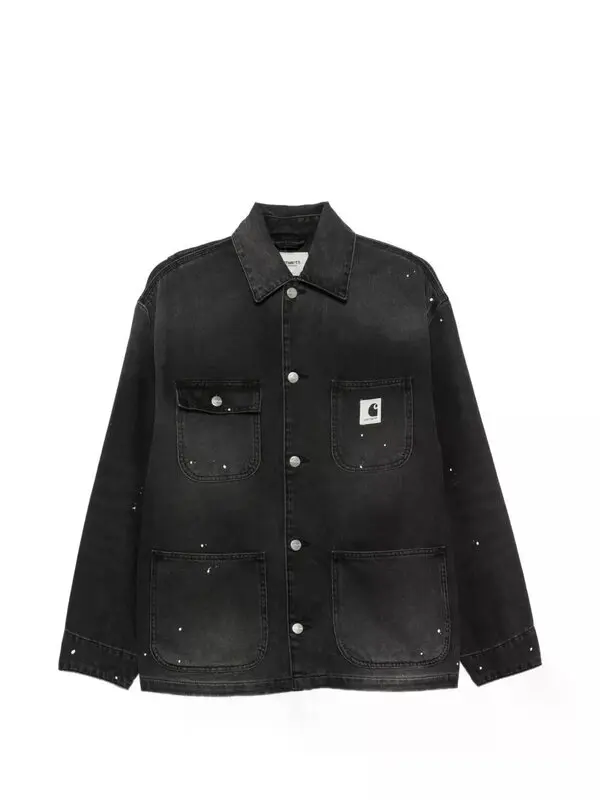 Carhartt Work In Progress Michigan Denim Jacket With Paint Splatter Detail