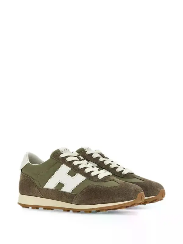 Hogan Athletic Sneakers With Vintage Outsole And Mini Wedge - Green