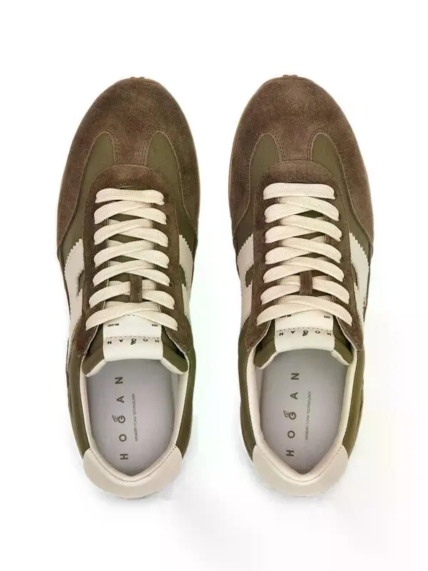 Hogan Athletic Sneakers With Vintage Outsole And Mini Wedge
