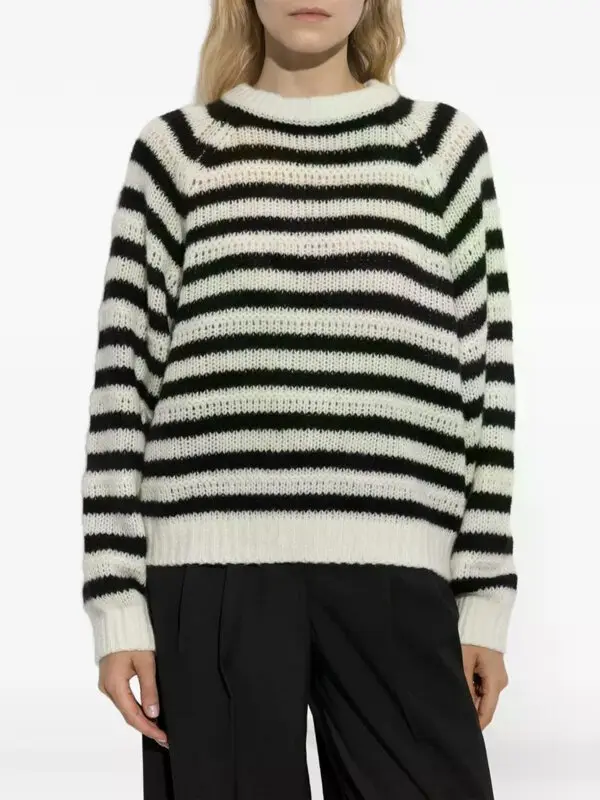 LISA YANG Reni Stripes Crew-neck Sweater
