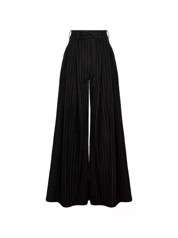 HAMZA Kimi Striped Wide-leg Trousers
