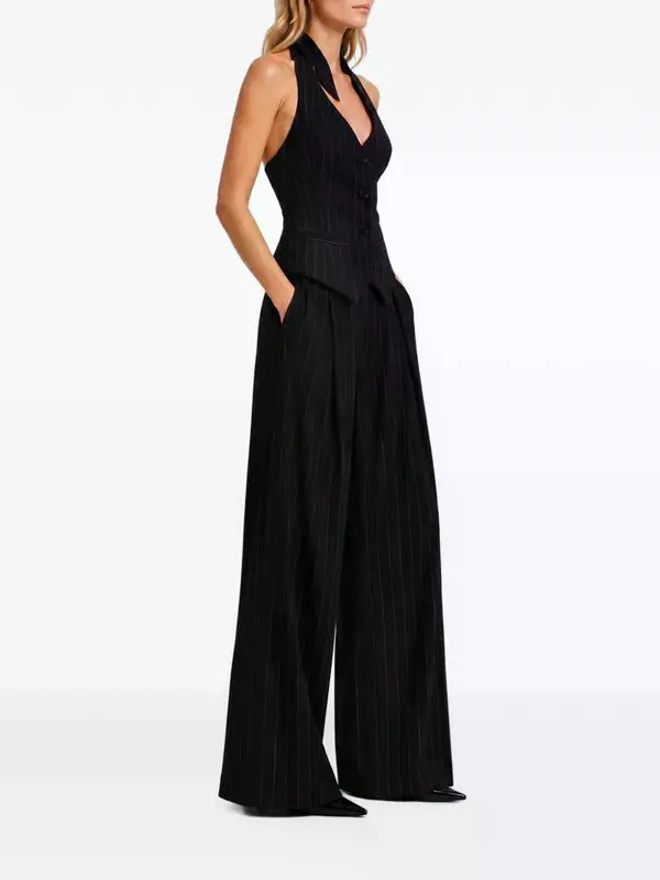 HAMZA Kimi Striped Wide-leg Trousers