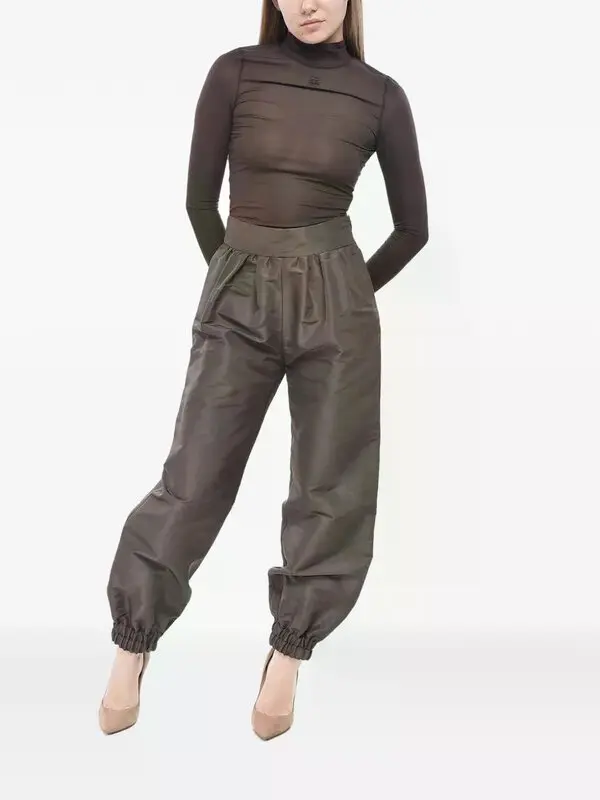 SUPER BLOND Pleated Silk-organza Trousers
