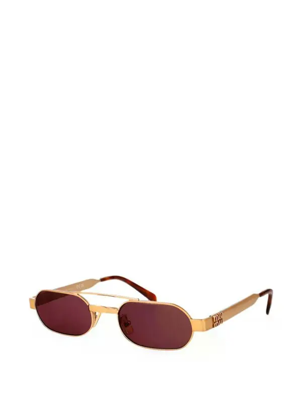 Miu Miu Tone Geometric Frame Sunglasses