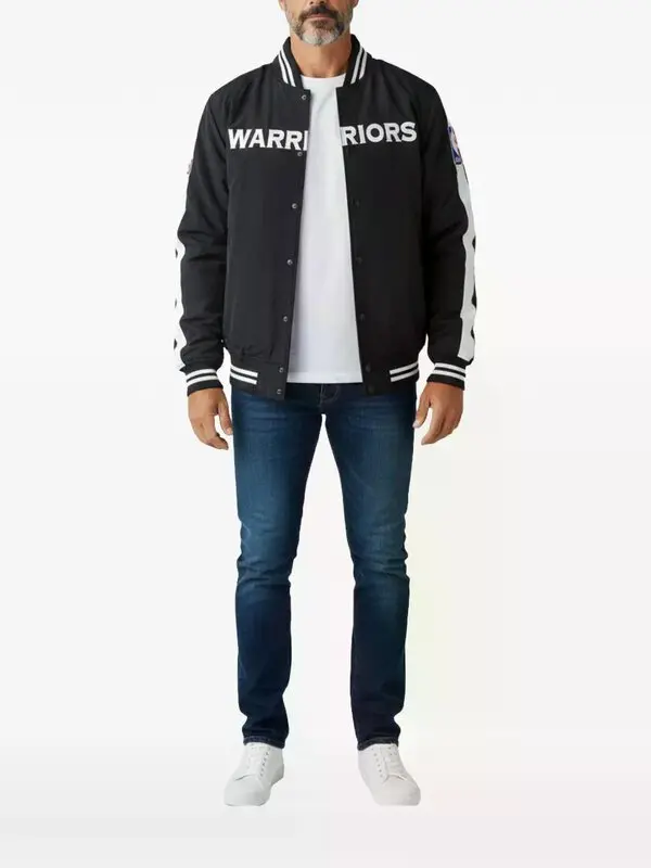 Mitchell & Ness Nba Golden State Warriors Band-collar Jacket