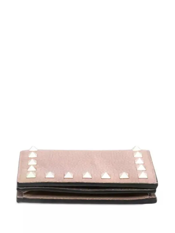 Valentino Garavani 2018-2026 Leather Rockstud Compact Wallet Small Wallets