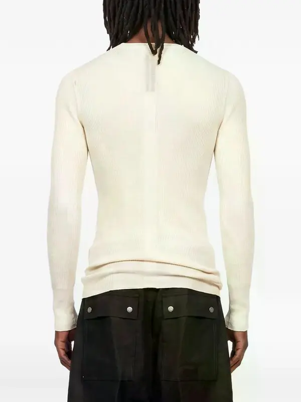 Rick Owens Ribbed-knit Long-sleeve T-shirt - Neutrals