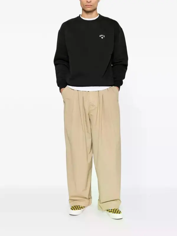 ARTE ANTWERP Logo-embroidered Sweatshirt - Black