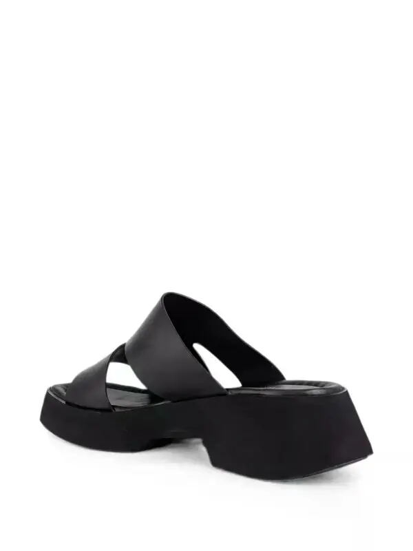 SERGIO MORETTI FIRENZE Cut-out Leather Slippers