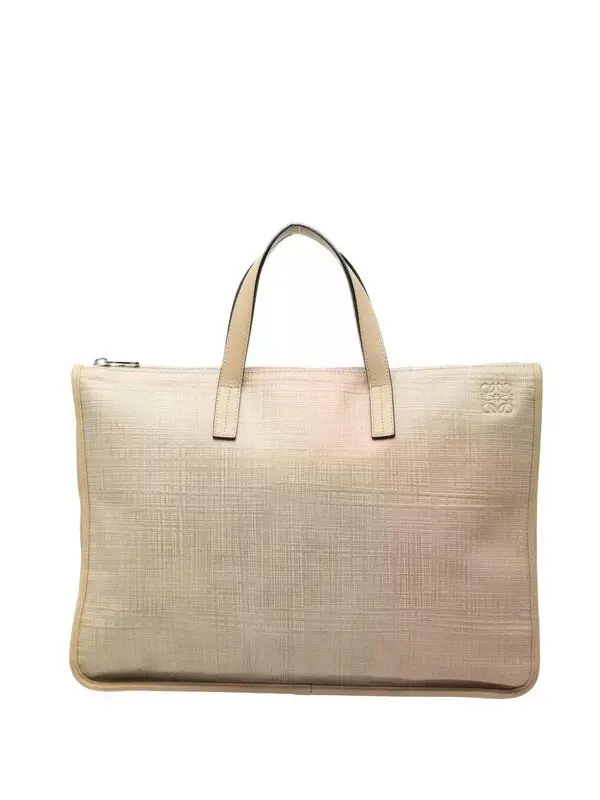 Loewe Goya Embossed Leather Briefcase Business Bag