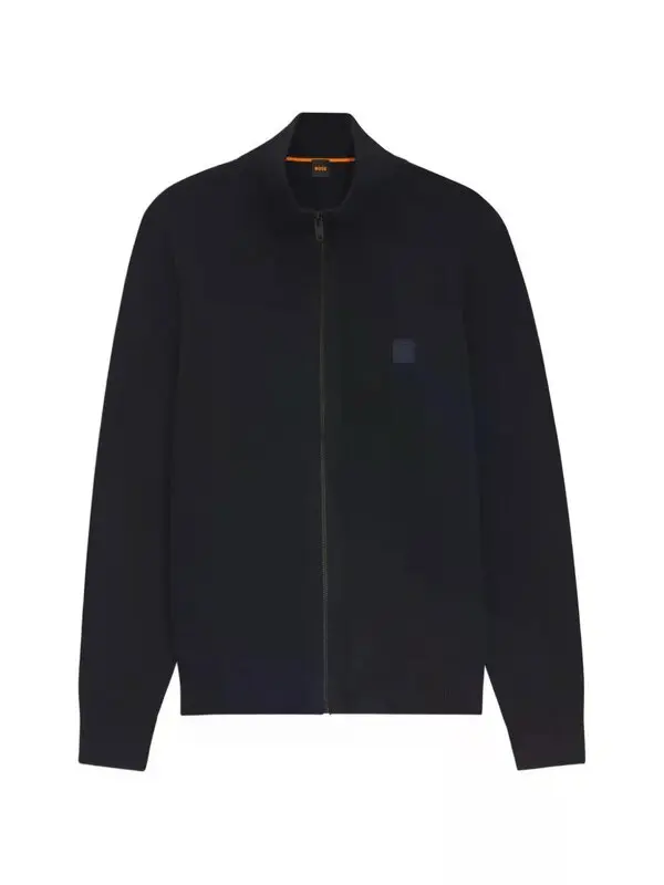 BOSS Logo-patch Zip-up Sweatshirt