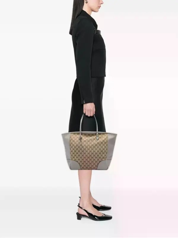 Gucci Gg Canvas And Leather Bree Tote Bag