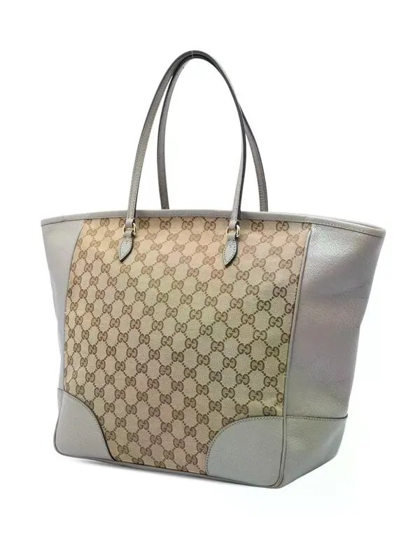 Gucci Gg Canvas And Leather Bree Tote Bag