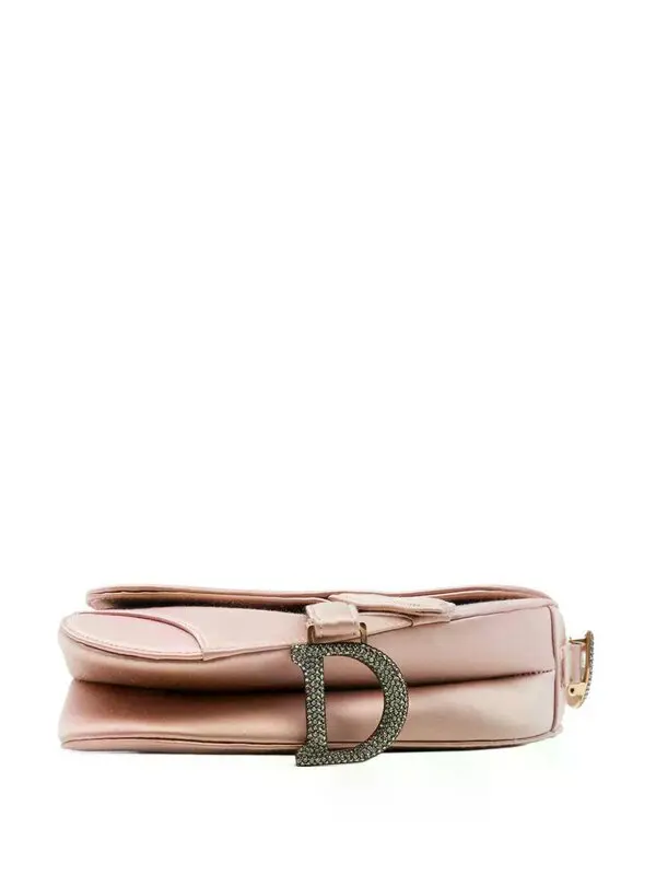 Dior 2019 Mini Satin Crystal Embellished Saddle Bag Handbag