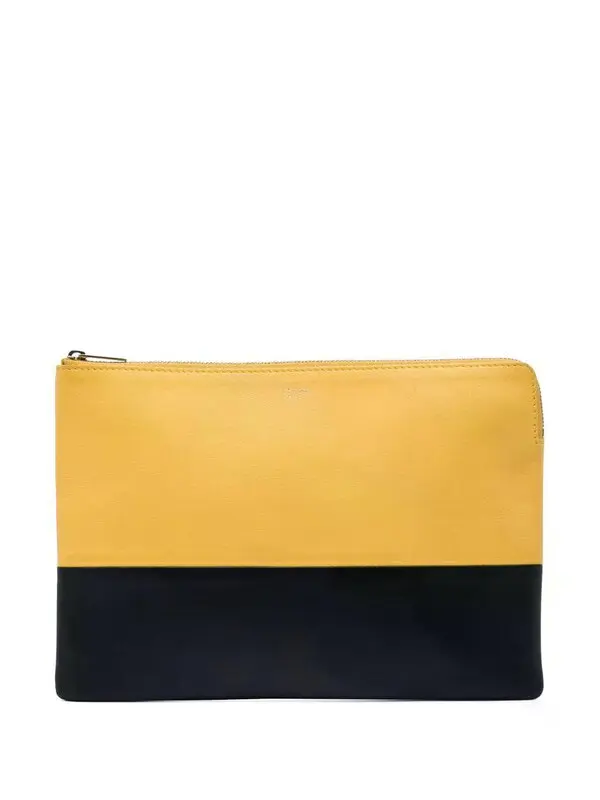 Celine 2012 Bicolor Leather Solo Clutch Bag