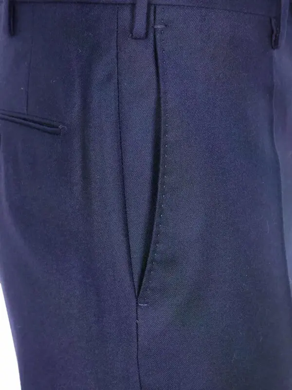 Incotex Pressed-crease Wool Trousers