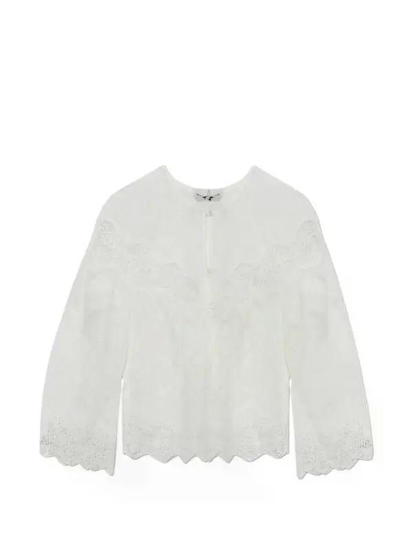 Munthe Valiance Embroidered Lace-trim Blouse