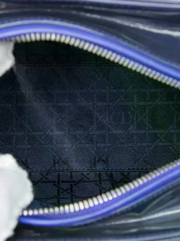 Dior Patent Cannage Lady Satchel - Blue