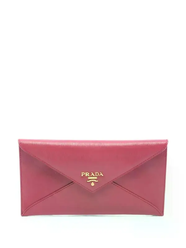 Prada 2010s Vitello Move Envelope Wallet